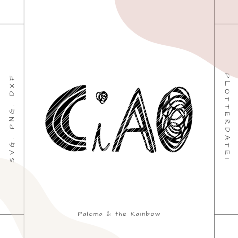 Plotterdateien und Siebdruckvorlagen - Paloma & the Rainbow