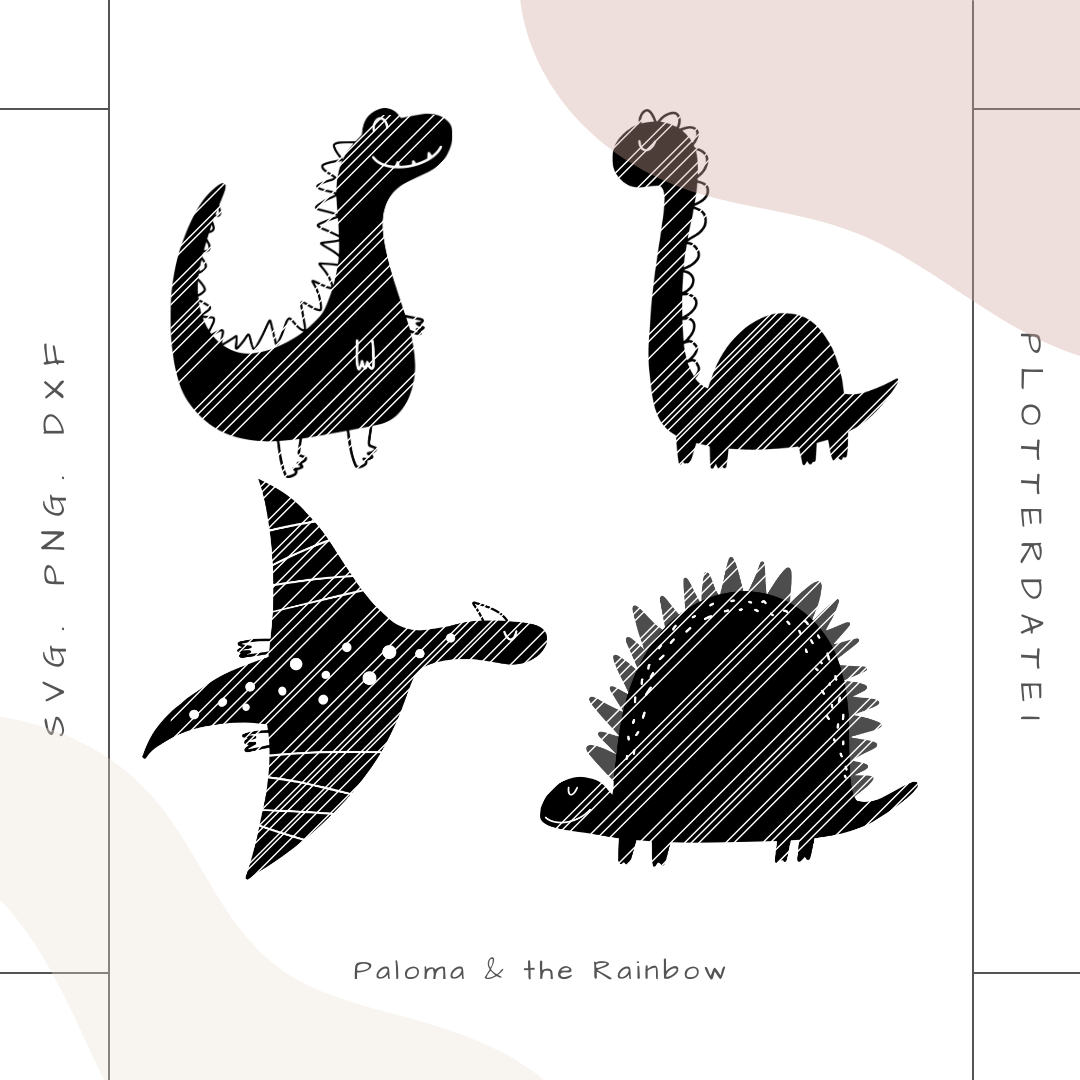 Plotterdateien und Siebdruckvorlagen - Paloma & the Rainbow